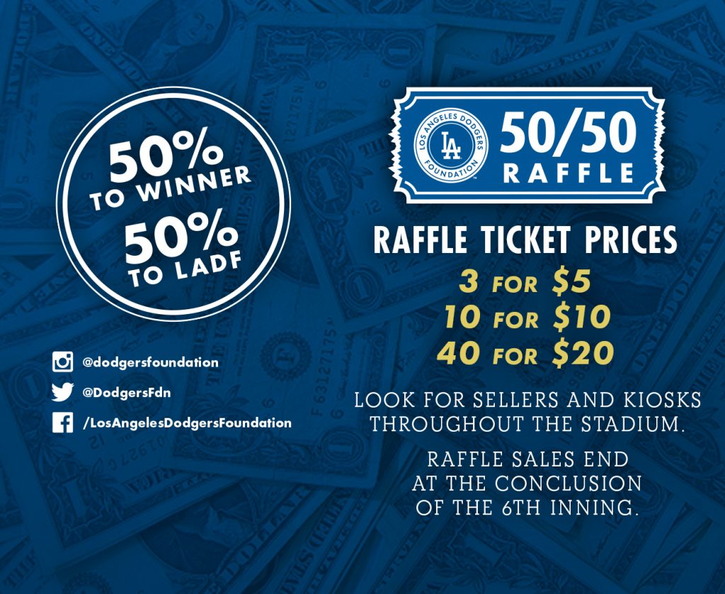 LADF 50/50 Raffle debuts tonight at Dodger Stadium – Dodger Thoughts