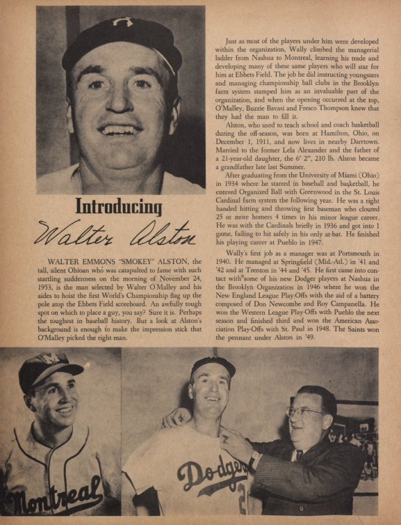 A look back: Walter Alston put the man in manager – Dodger Thoughts